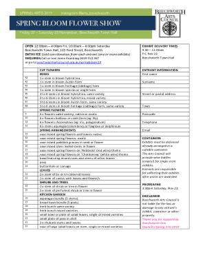 Fillable Online spring bloom entry form 2019.docx Fax Email Print ...