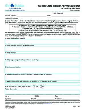 Fillable Online CONFIDENTIAL GUIDING REFERENCE FORM Fax Email Print ...