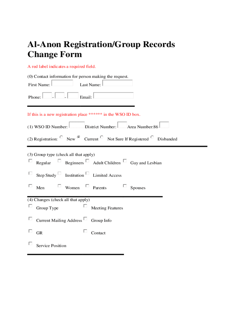 Fillable Online Al-Anon Family Groups, Al-Anon Family Group ...
