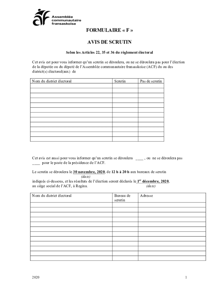 Fillable Online FORMULAIRE S1 DCLARATION OFFICIELLE DE RSULTATS DE L ...