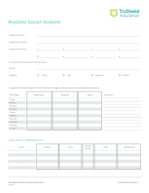 Fillable Online 3880-001-Business Impact Analysis Form-English Fax ...