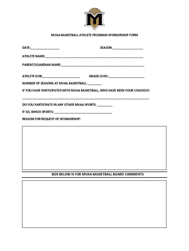 Fillable Online BOX BELOW IS FOR MVAA BASKETBALL BOARD ... - AWS Fax ...