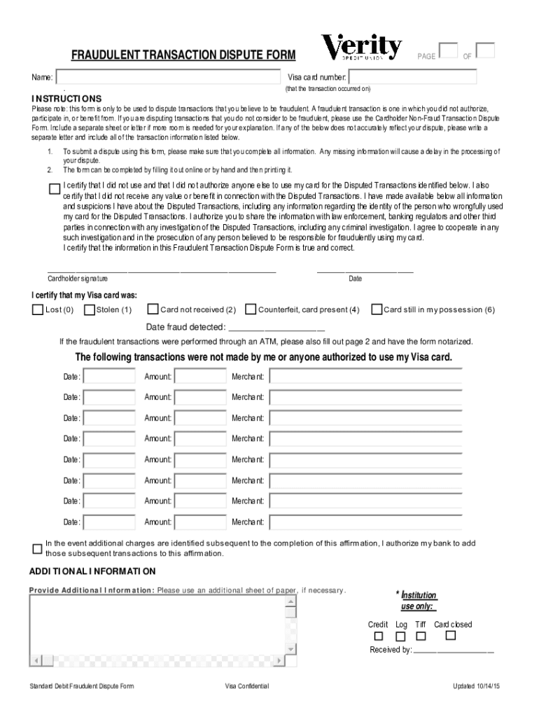 Fillable Online CARD FRAUD CLAIM FORMS - INOVA FederalCARD FRAUD CLAIM ...