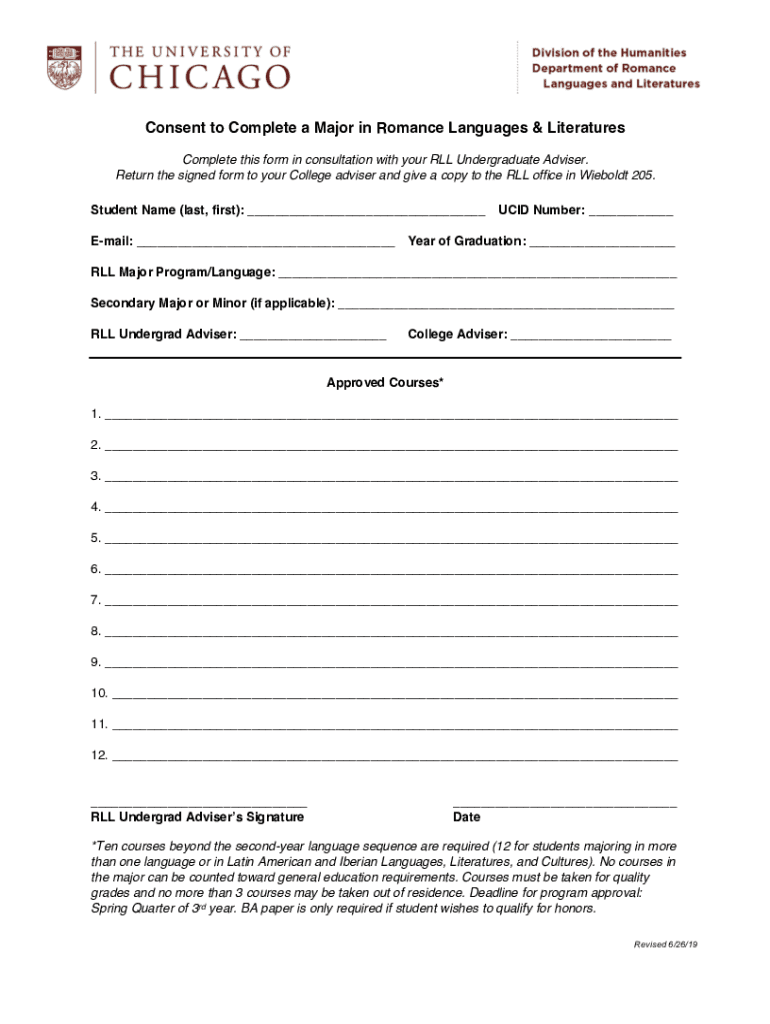 Fillable Online RLL Major Form Template.doc Fax Email Print - pdfFiller