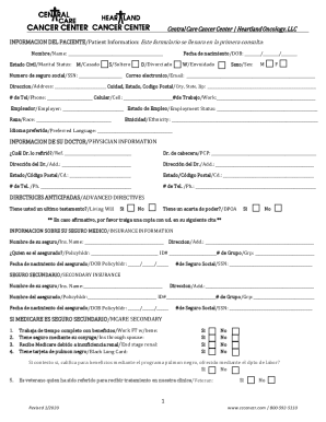 Fillable Online PCP New Patient Intake Form (Adult).Spanish Fax Email ...