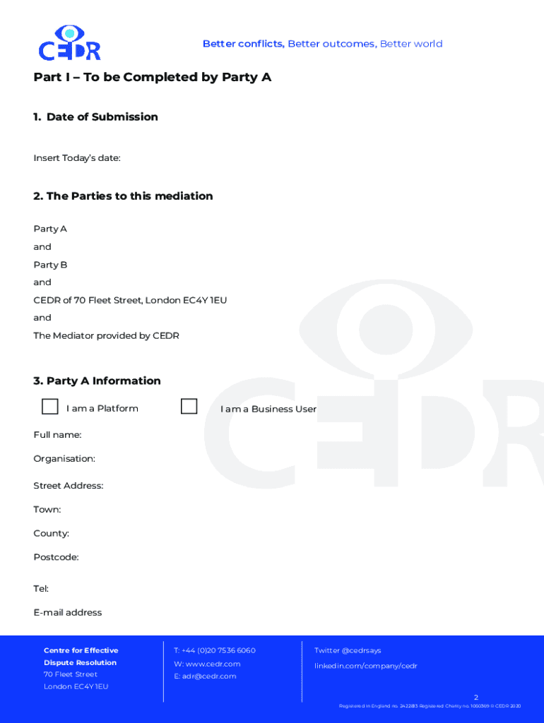 Fillable Online Platform to Business (P2B) ADR Notice, Mediation ...