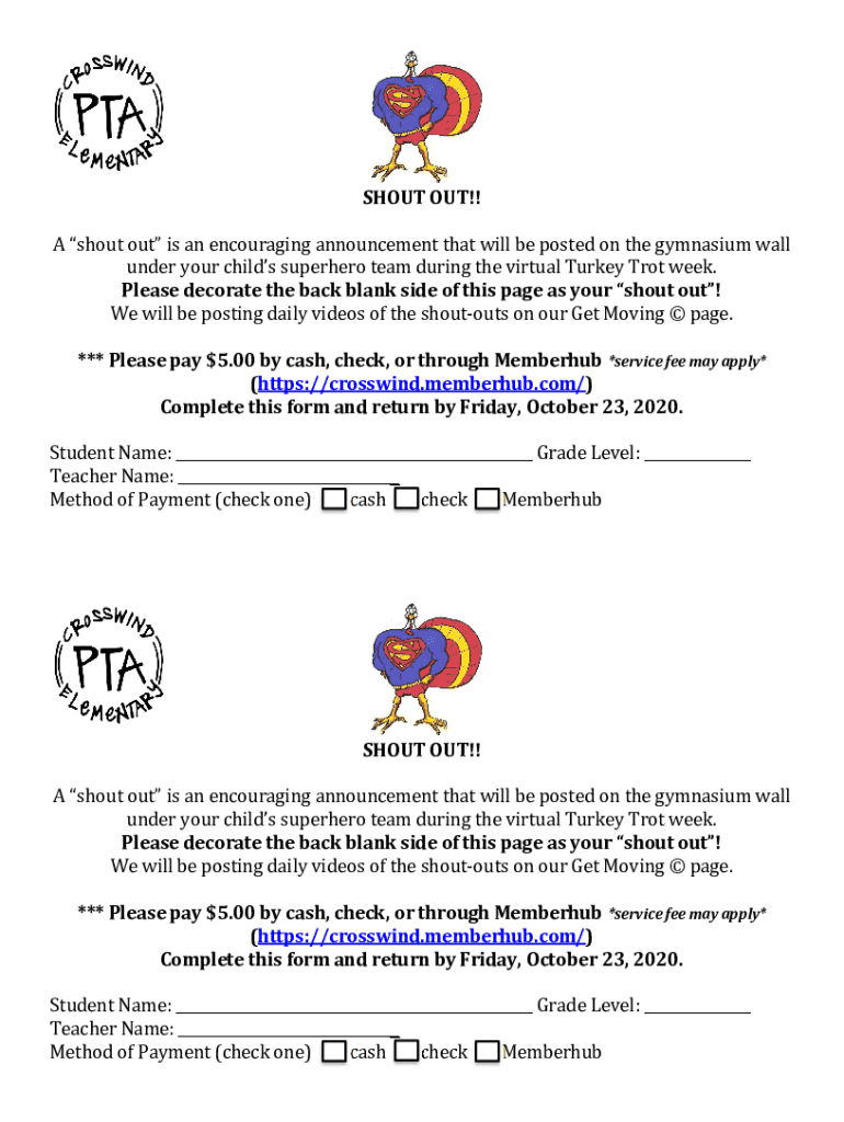 Fillable Online shout out form draft Fax Email Print - pdfFiller