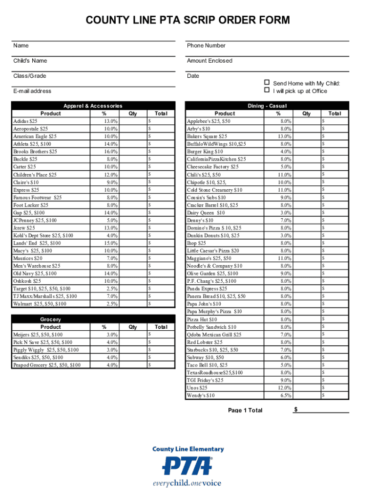 Fillable Online Scrip Form 2020-2021edited Fax Email Print - pdfFiller