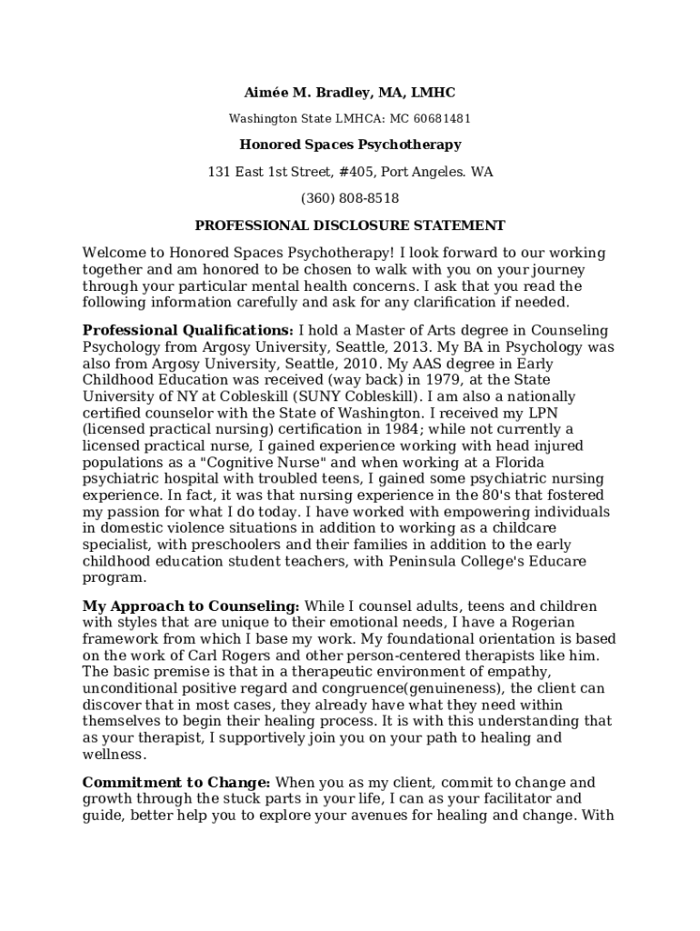 Fillable Online FREE 10+ Sample Disclosure Statement Forms in MS Word ...