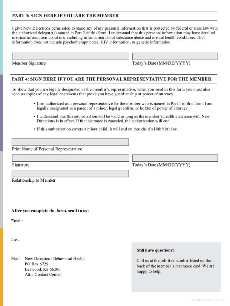 Fillable Online Sharing Health Information with Family Members and ...