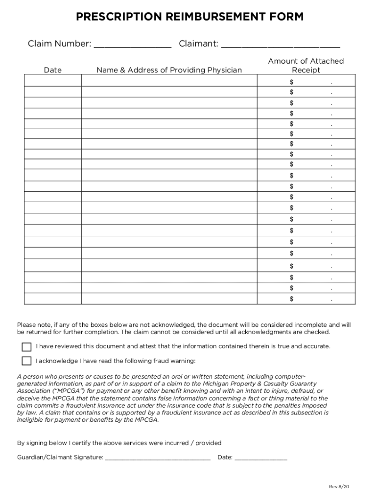 Fillable Online Prescription Mail claims to: Claim Form London, KY ...