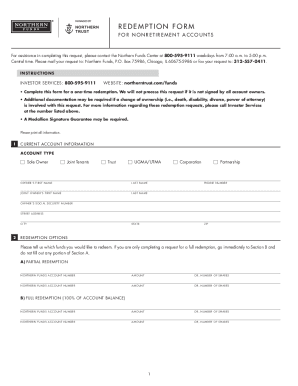 Fillable Online Non-Retirement Redemption Authorization Form - Eaton ...