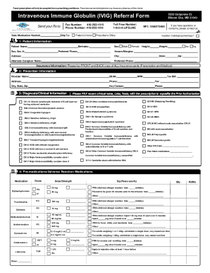 Fillable Online Intravenous Immune Globulin (IVIG) Referral Form Fax ...
