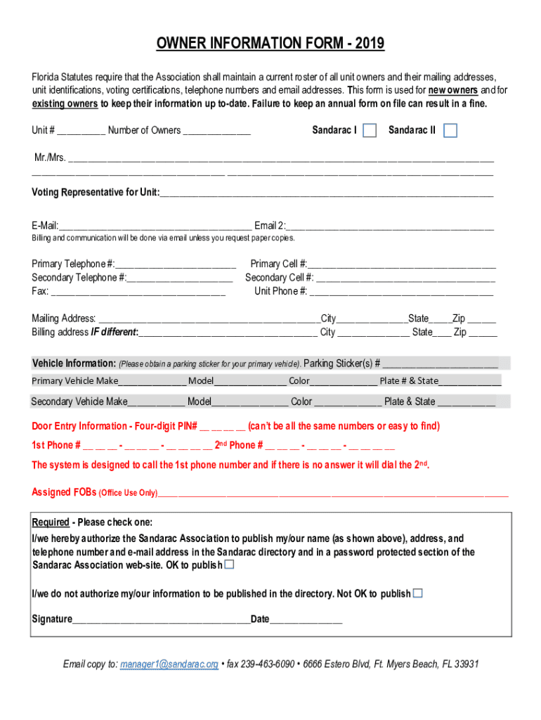 Fillable Online Chapter 720 - 2019 Florida Statutes - The Florida ...