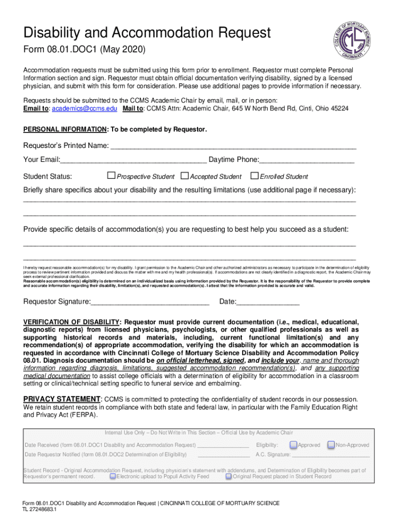 Fillable Online Sample Forms - Job Accommodation NetworkRecognizing an ...