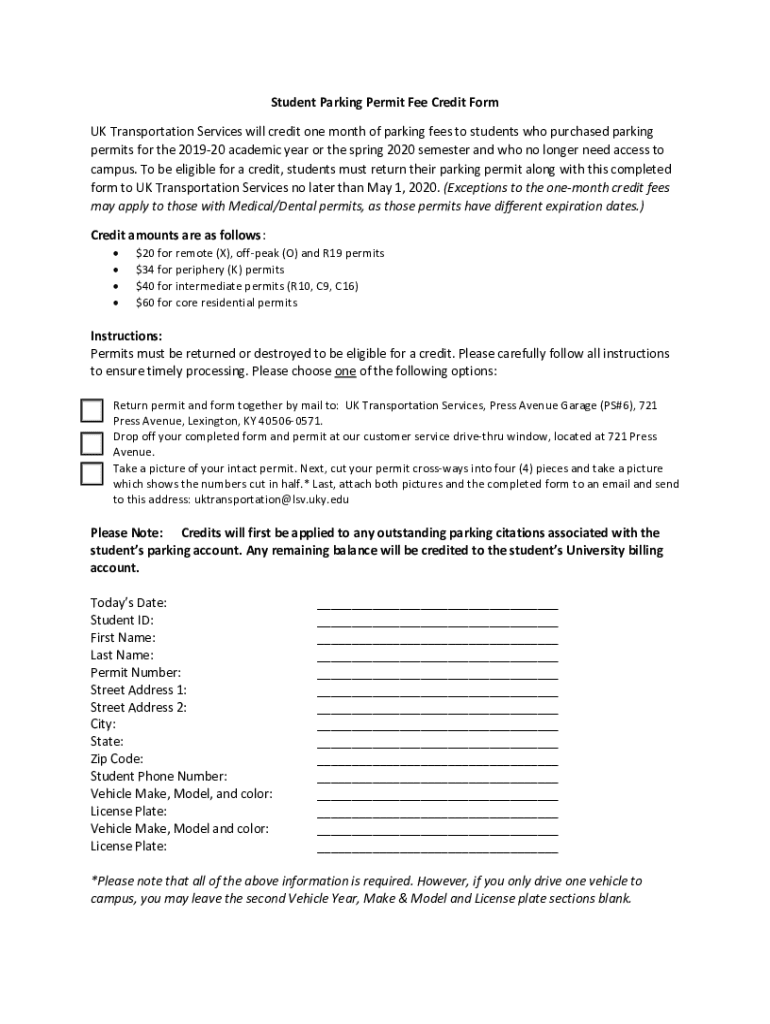 Fillable Online Employee Permit Credit or Payroll Deduction Stoppage ...