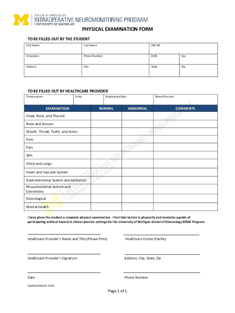 Fillable Online FREE 13+ Sample Physical Examination Forms in PDFMS ...