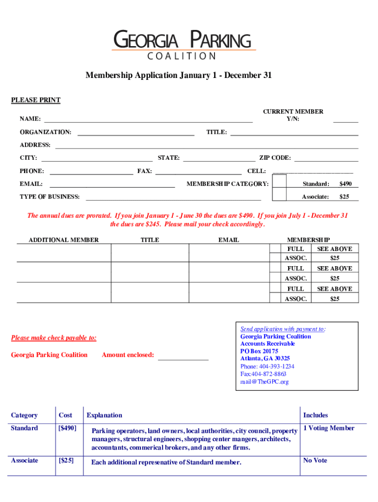 Fillable Online GPC Membership Form Fax Email Print - pdfFiller