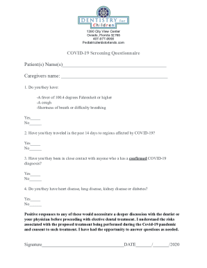 Fillable Online COVID19 FORM Fax Email Print - pdfFiller