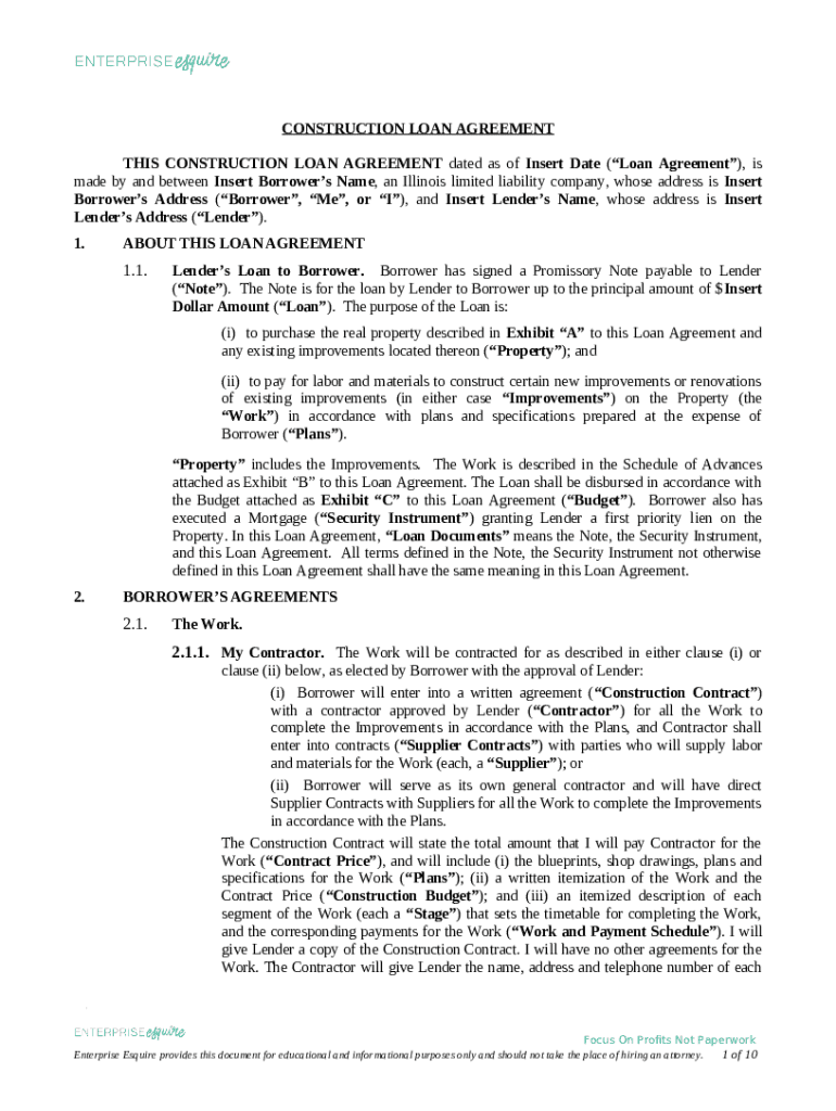How to Draft a Construction Loan Agreement (with Pictures)10 ...