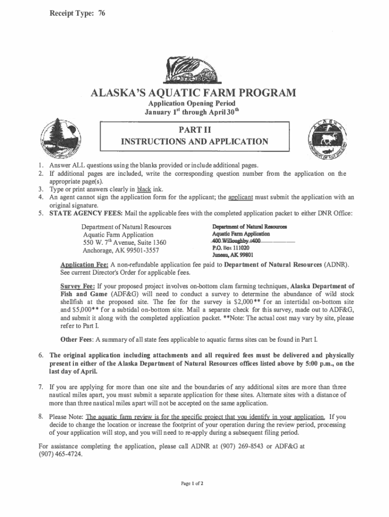 Fillable Online Operation Permit Application and Instructions Part II ...
