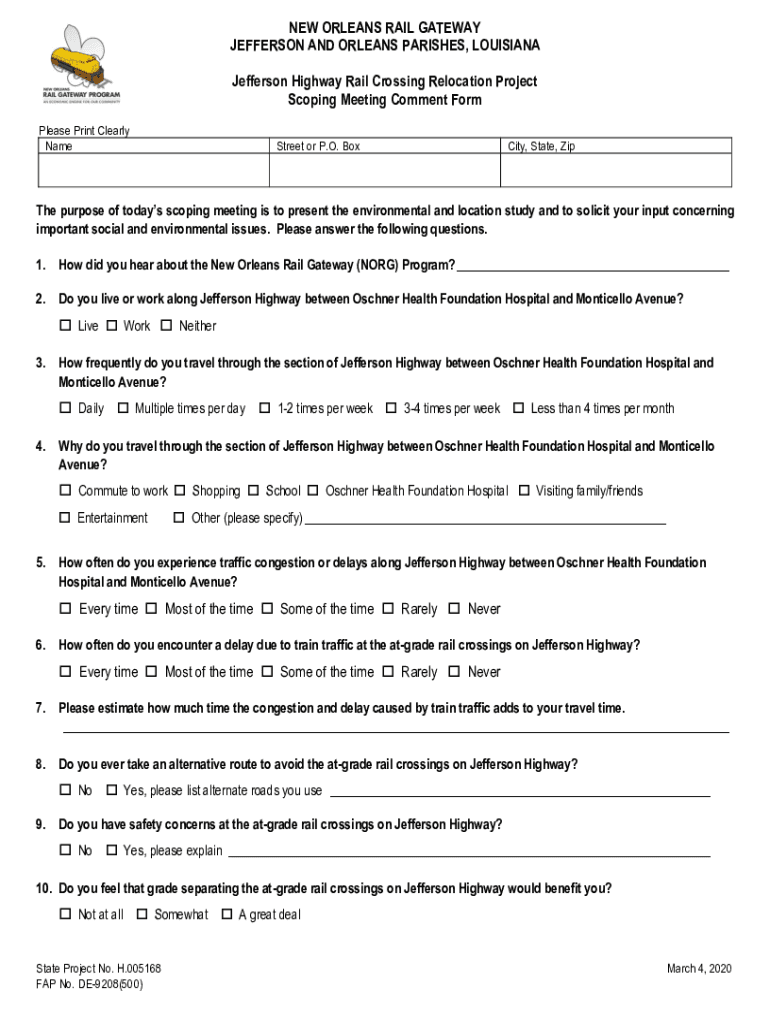 Fillable Online Road Closures In Louisiana - acrylic-art.de Fax Email Print - pdfFiller