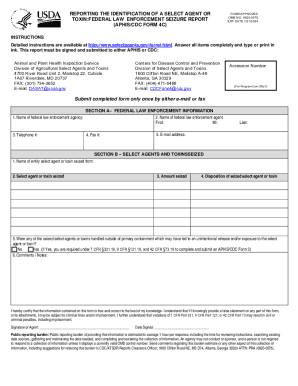 Fillable Online FSAP Report of Identification of Select Agent or Toxin ...