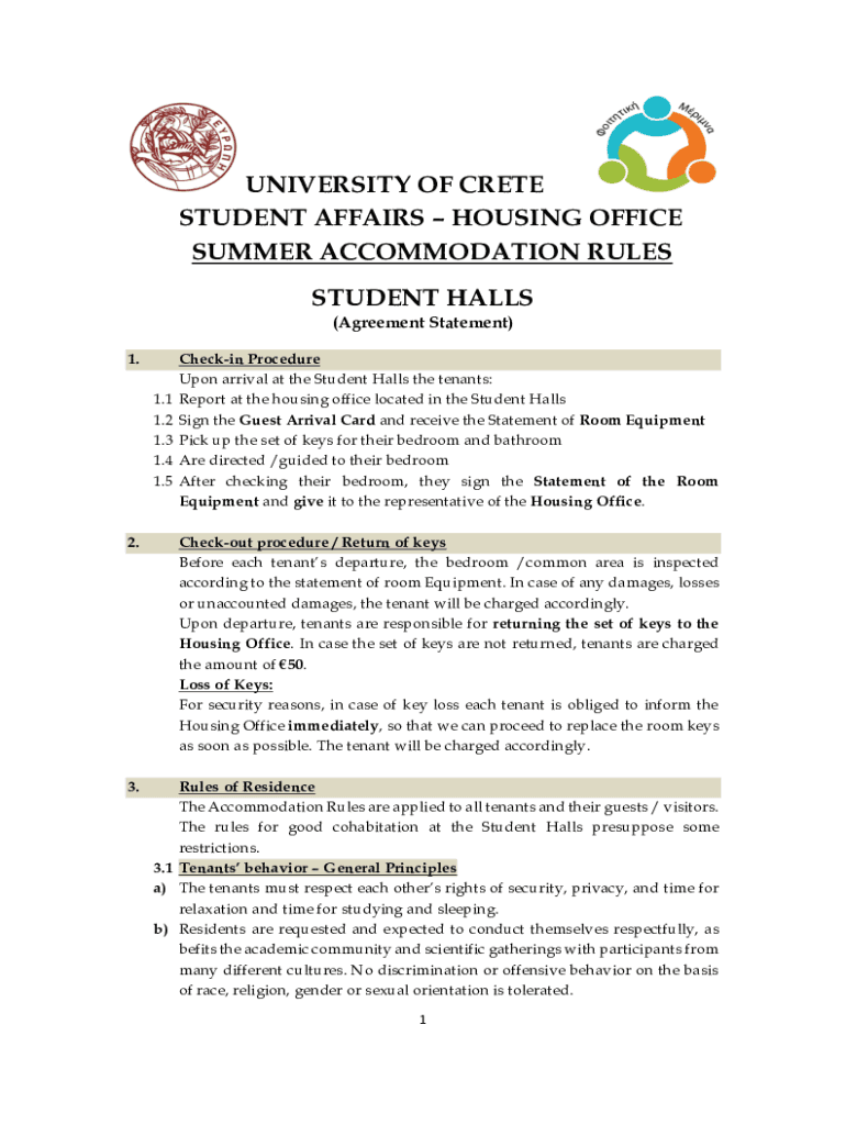 Fillable Online Dorm Agreement Form2019.docx Fax Email Print - pdfFiller