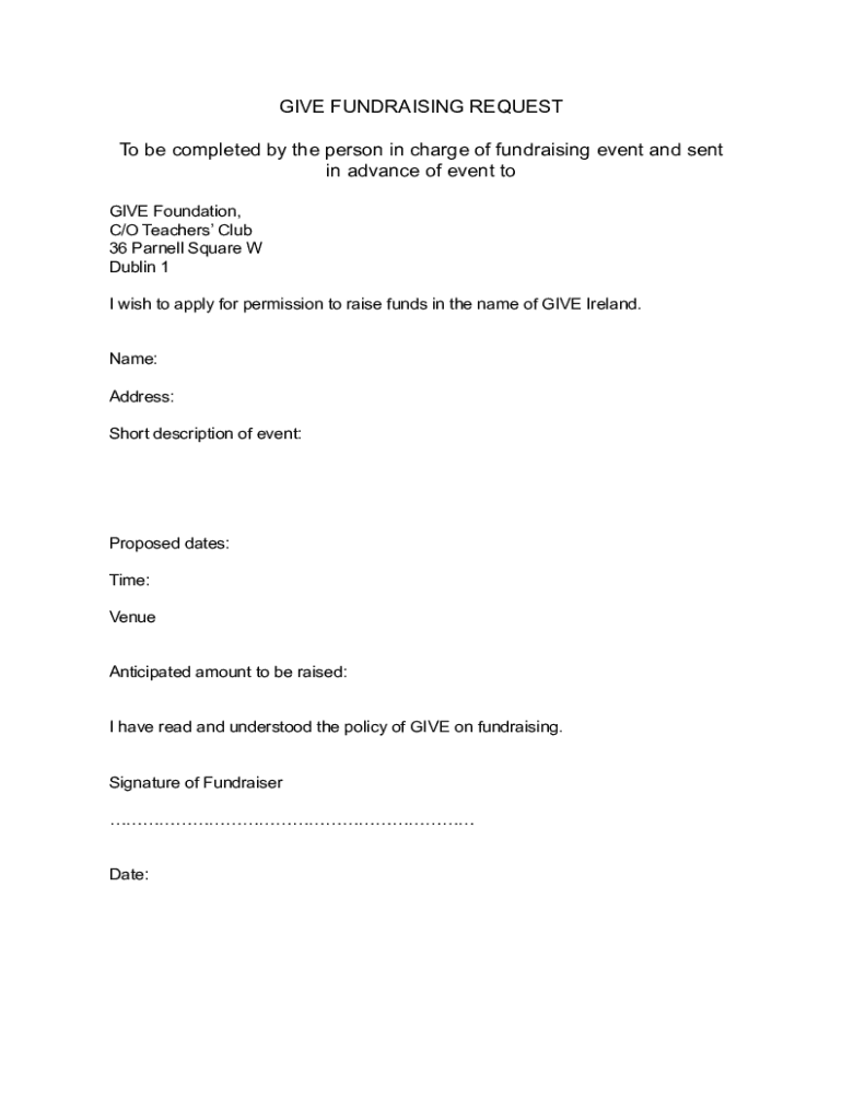 Fillable Online GIVE-FUNDRAISING-REQUEST-FORM-V4 Fax Email Print ...