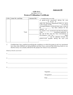 Fillable Online GFR 19-A Fax Email Print - pdfFiller