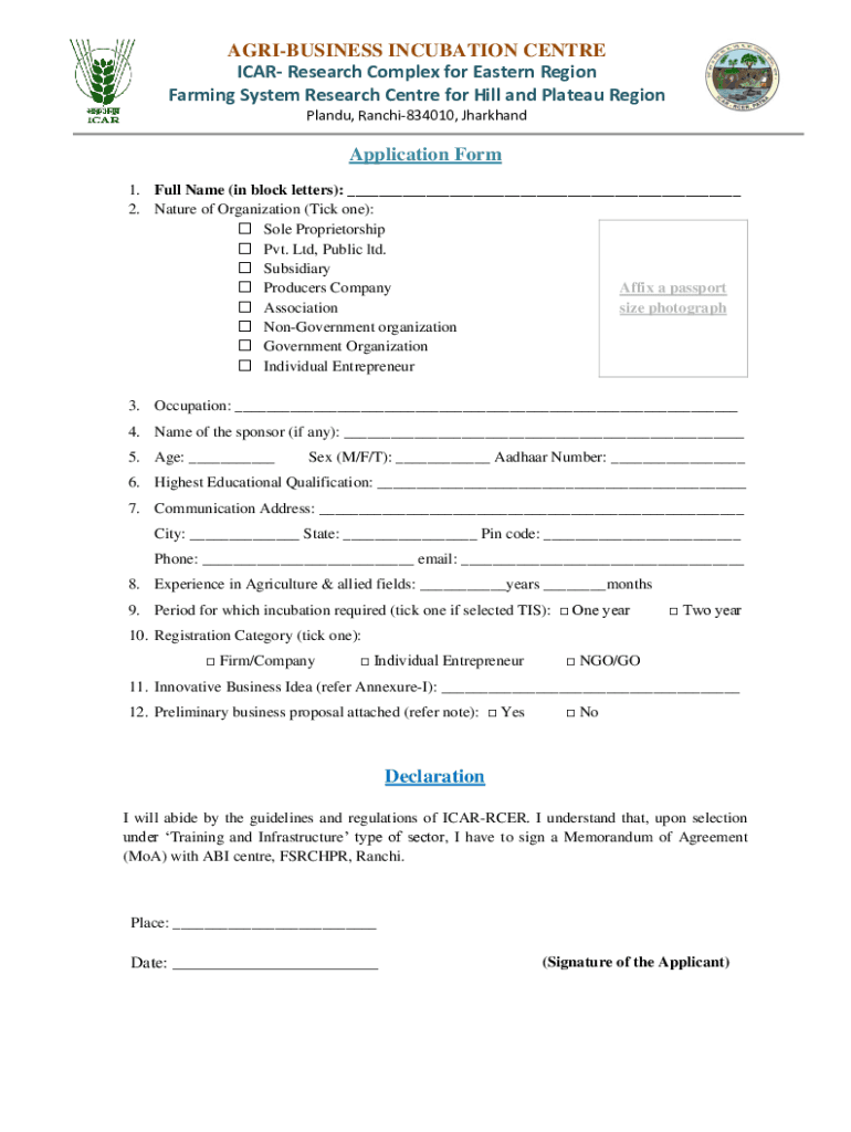 Fillable Online Home - ICAR Research Complex for Eastern Region (ICAR-RCER ... Fax Email Print ...