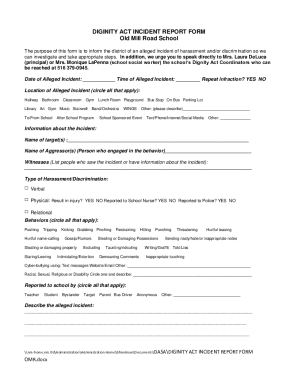 Fillable Online School Incident Report Form TemplateJotFormSchool ...