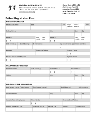 Fillable Online RMHAdult Intake Form Fax Email Print - pdfFiller