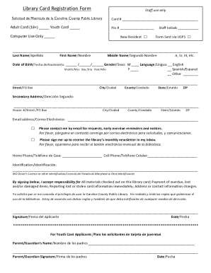 Fillable Online Library Card Single Application.docx Fax Email Print ...