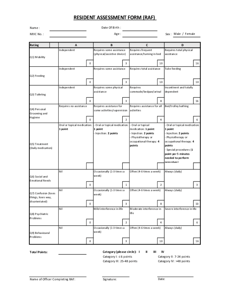 Fillable Online RAF Form.xlsx Fax Email Print - pdfFiller