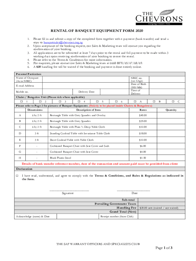 Fillable Online Banquet Hall Rental Agreement - Fill Out and Sign ...