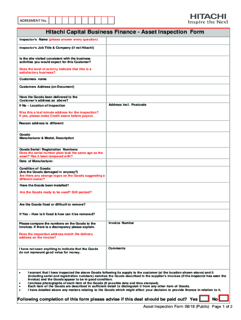 Fillable Online Commercial Vehicle and Business Financing - Hitachi ...