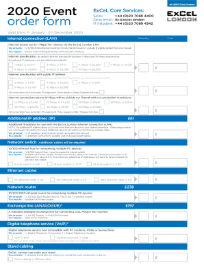 Fillable Online Electrical Order Form - EventShaper Fax Email Print ...