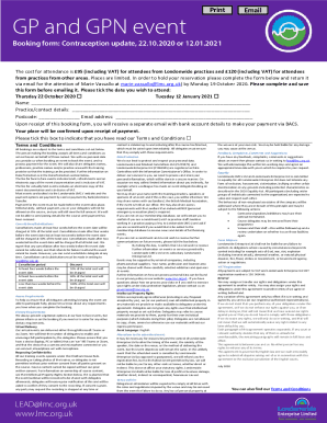 Fillable Online Introduction to contraception Two-day online course ...