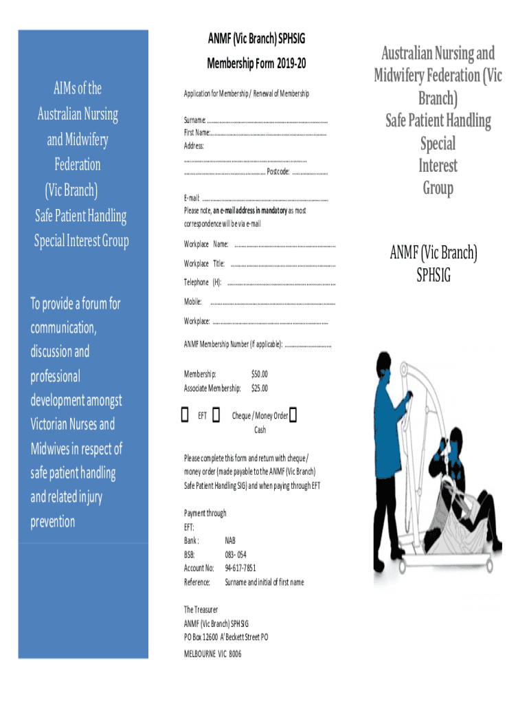 Fillable Online ANMF membership benefits, member services and discounts ...