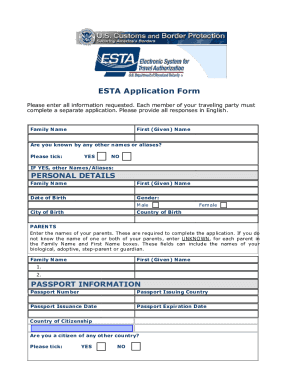 Fillable Online Apply for ESTA ApplicationForm of Travel Authorization ...