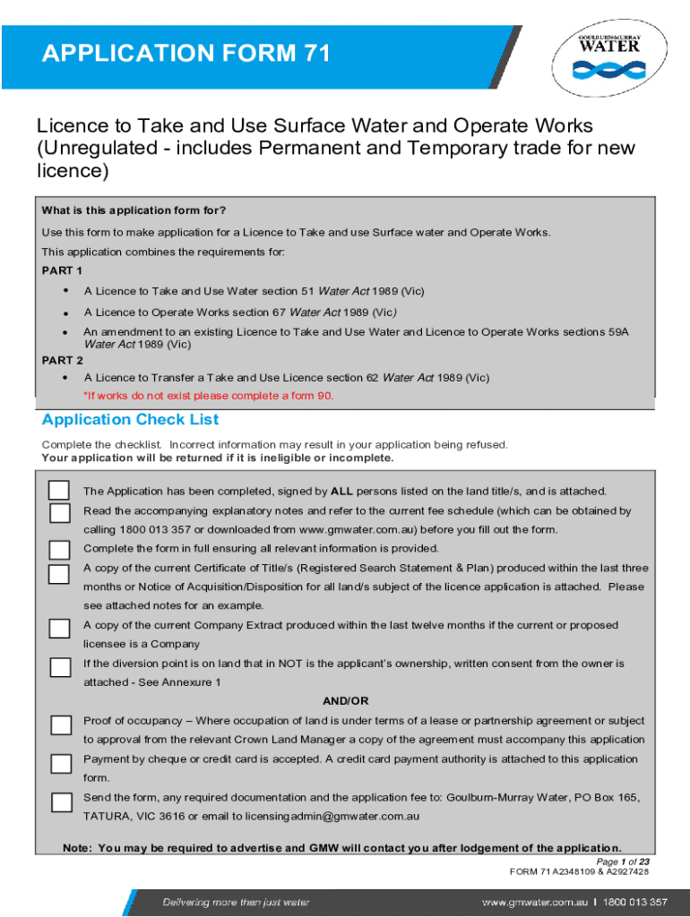 Fillable Online Water Licence - New - Authorization Guidance - Natural ...