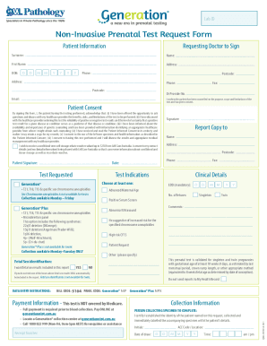 Fillable Online Generation NIPT - Genomic Diagnostics Fax Email Print ...