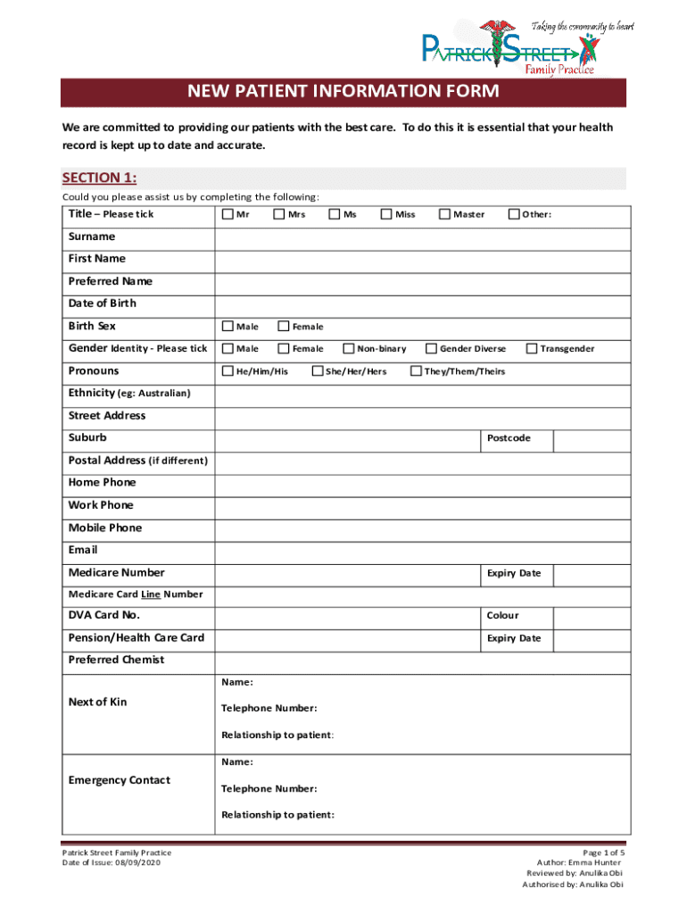 Fillable Online 23+ Patient Registration Form Templates - PDF, DOCFree ...