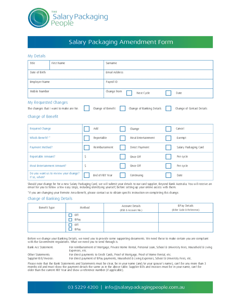 Fillable Online SalaryPackagingPLUS. Less is MoreSalaryPackagingPLUS. Less is ...