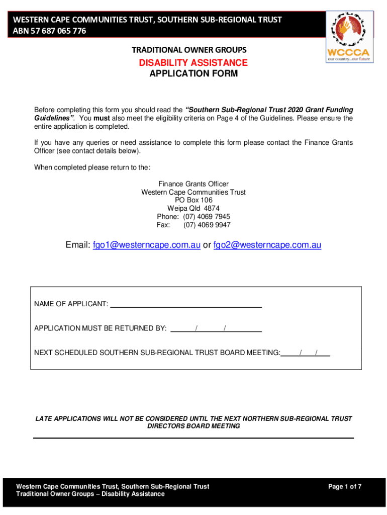 Fillable Online Fillable Online SSRT Disabilities Assistance ...