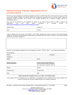 Fillable Online Fillable Online SC8.3-I - Internal Course Transfer ...