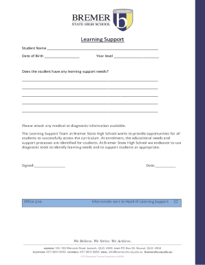 Fillable Online bremershs eq edu Why learner support is an important ...
