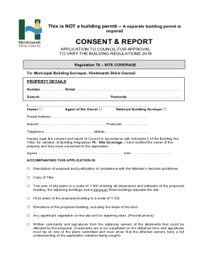 Fillable Online Reg 76 Report ConsentSiteCoverage.doc Fax Email Print ...