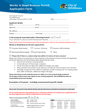 Fillable Online 15-10-2015 - RevisedVehicle Crossing Request Form Fax ...